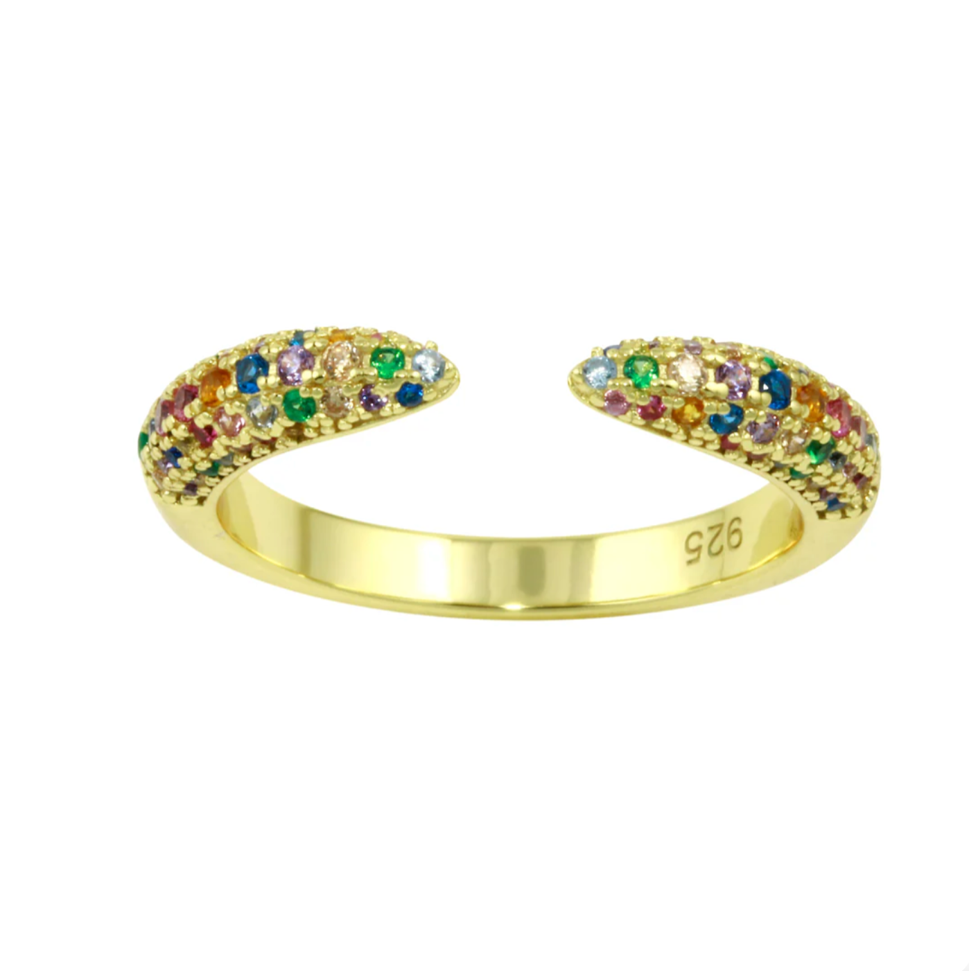 Pave Rainbow Claw Ring – Cecile Mellet
